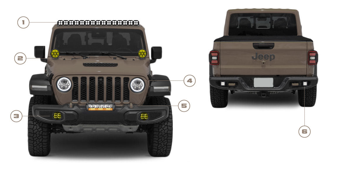 Vision X Off-Road LED Auxiliary Driving Lights and Light Bars